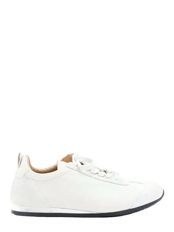 UMA WANG Suede-panelled Lace-up Sneakers - White