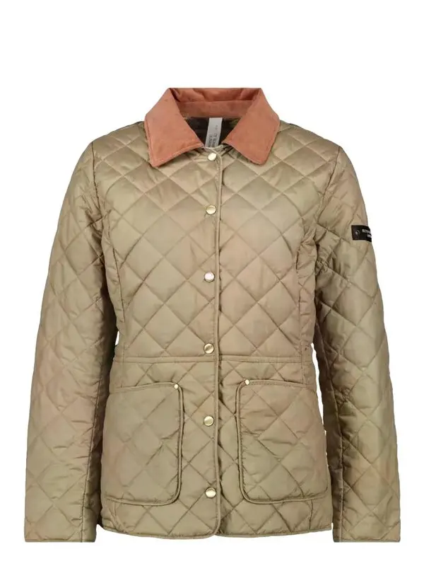BETTY BARCLAY Quilted Corduroy Collar Jacket - Green