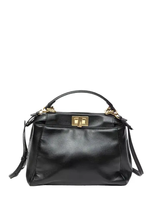 Fendi Mini Peekaboo Tote Bag - Black