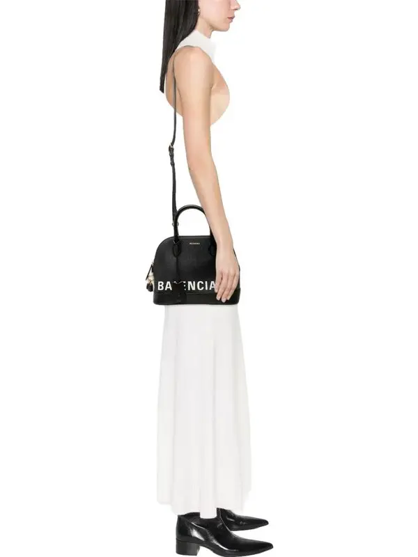 Balenciaga Grained Calfskin Ville Top Handle Bag - Black