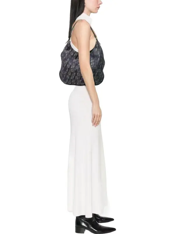 Fendi 2000-2010 Zucchino Denim Hobo Bag - Blue