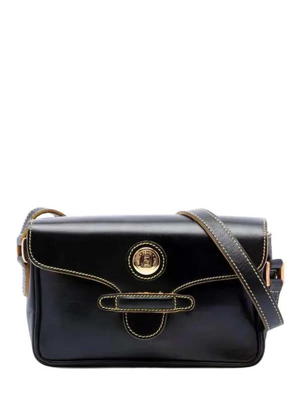 Fendi 20th Century Smooth Calfskin Crossbody Bag - Black