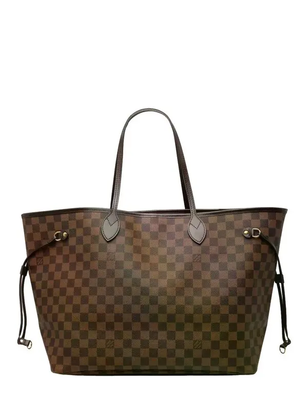LOUIS VUITTON Damier Ebene Neverfull Gm Tote Bag - Brown