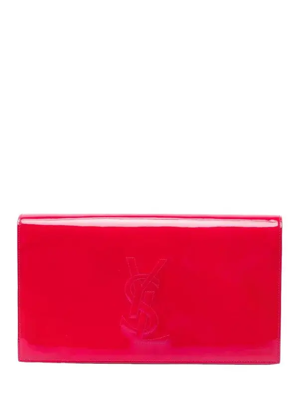 Saint Laurent Patent Leather Belle De Jour Clutch Bag - Pink