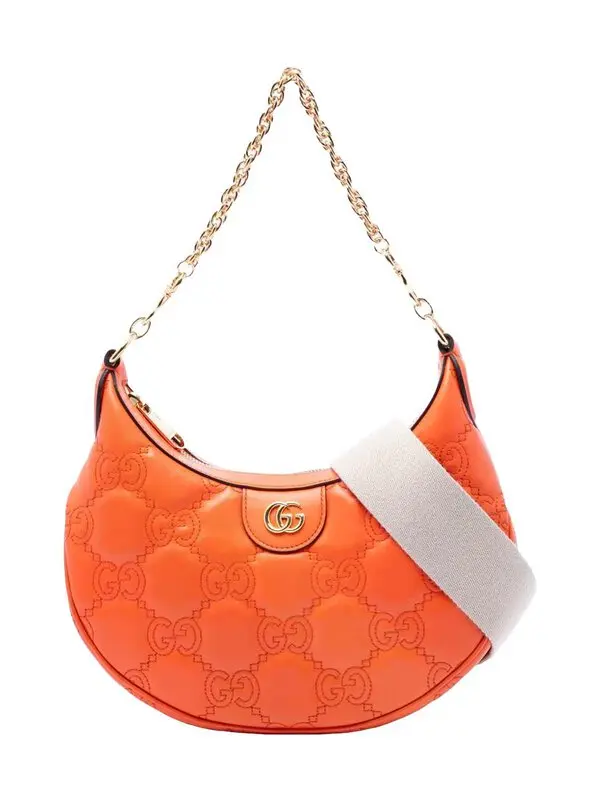 Gucci Gg Marmont Matelasse Calfskin Satchel - Orange