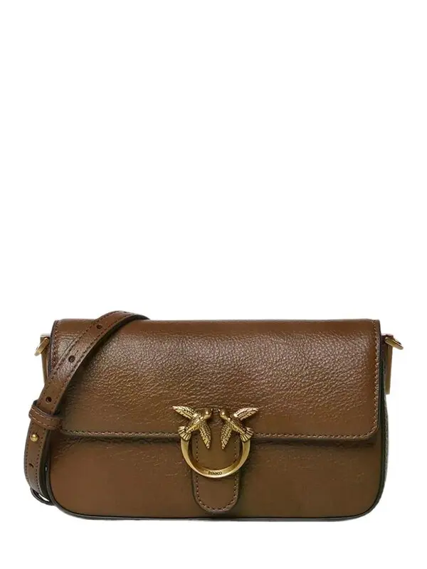 Pinko Leather Cross Body Bag - Brown
