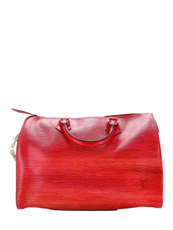 LOUIS VUITTON Speedy Handbag Epi Leather 30 Satchel - Red