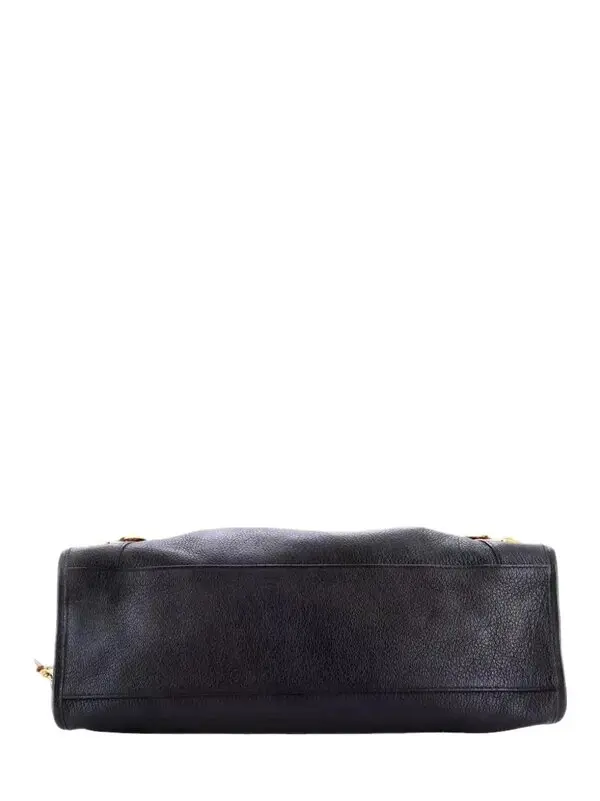 Balenciaga City Classic Metallic Edge Leather Medium Satchel - Black