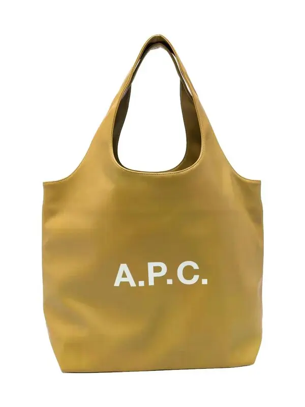 A.p.c. Logo Print Tote Bag - Yellow