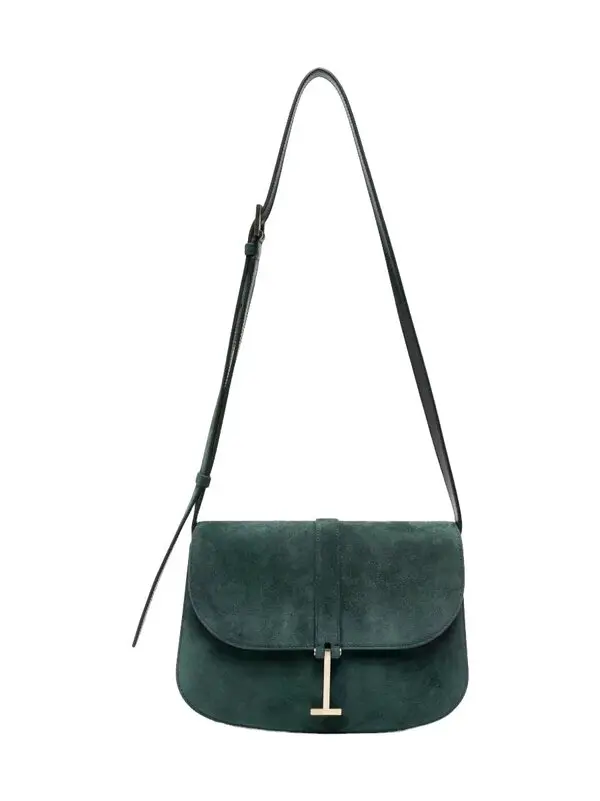 TOM FORD T Twist Suede Cross Body Bag - Green