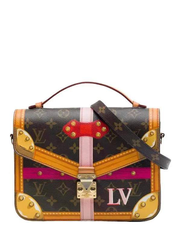 LOUIS VUITTON Monogram Summer Trunks Pochette Metis Satchel - Brown