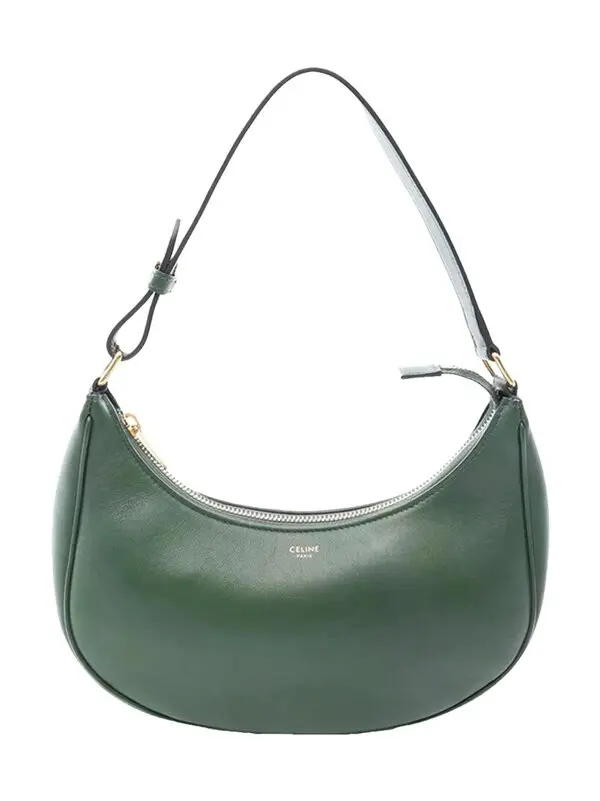 Celine Ava Shoulder Bag In Leather - Green