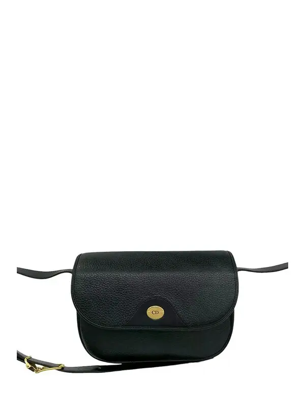 Dior 20th Century Calf Leather Crossbody Bag - Black