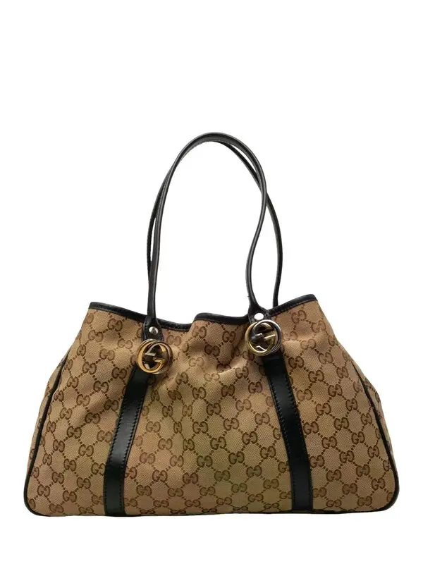Gucci Gg Canvas Twins Tote Bag - Black