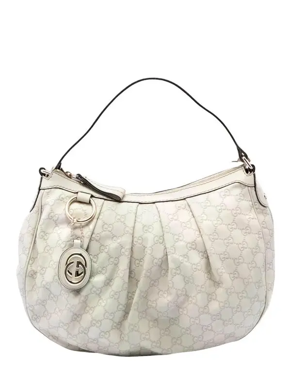 Gucci Sukey Embossed Shoulder Bag - White