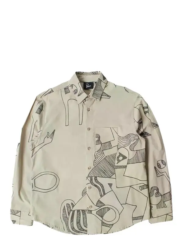 PARRA Pen-drawing Button-up Shirt - Neutrals