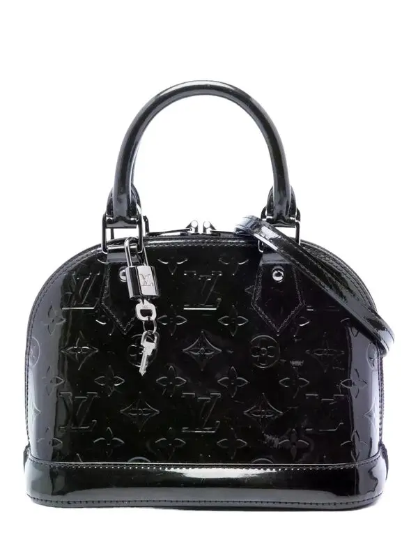 LOUIS VUITTON Monogram Vernis Alma Bb Satchel - Black