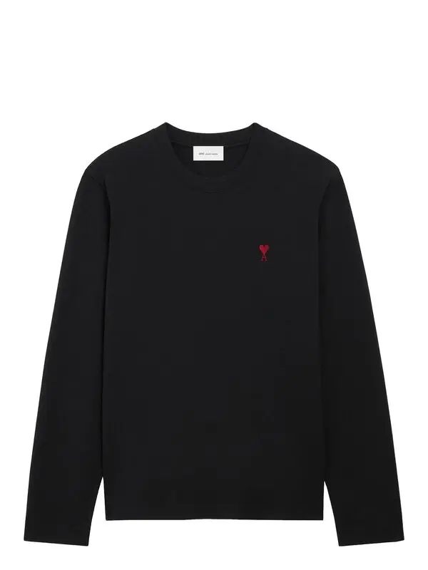 AMI Paris T-shirt Con Logo - Black