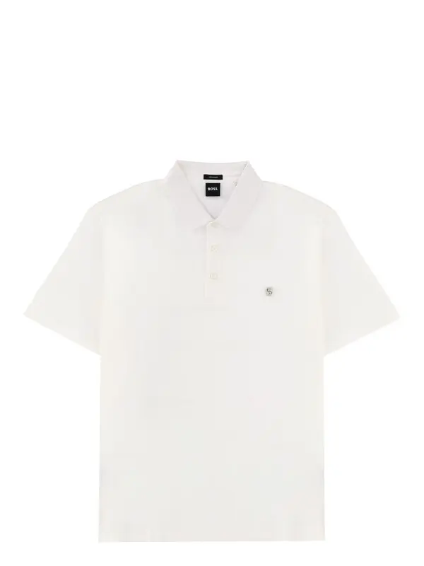 BOSS Polo Con Logo - White