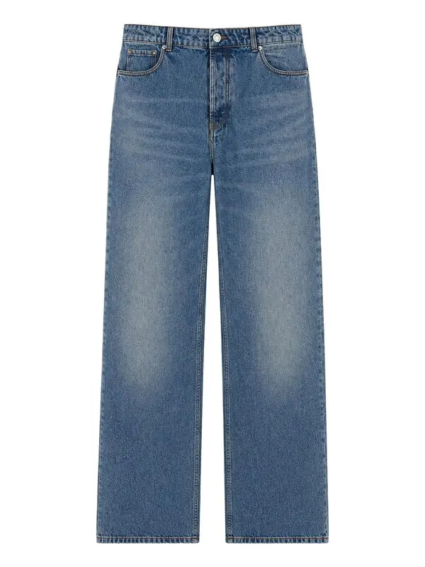 AMI Paris Wide Leg Jeans - Denim