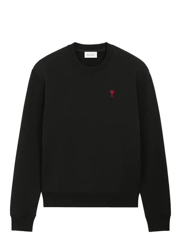 AMI Paris Embroidered Logo Sweatshirt - Black