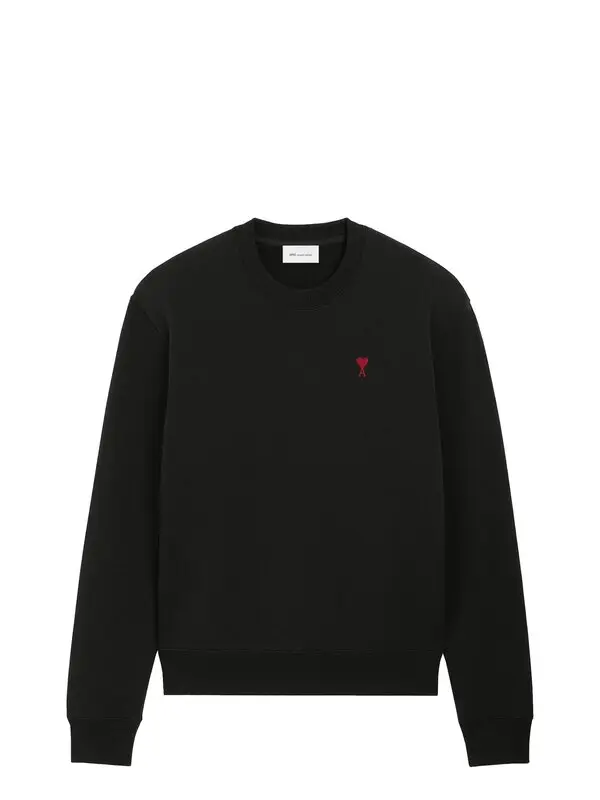 AMI Paris Embroidered Logo Sweatshirt - Black