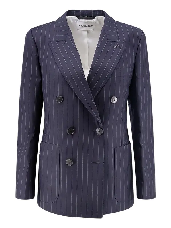Givenchy Double-breasted Wool Blazer - Multicolor