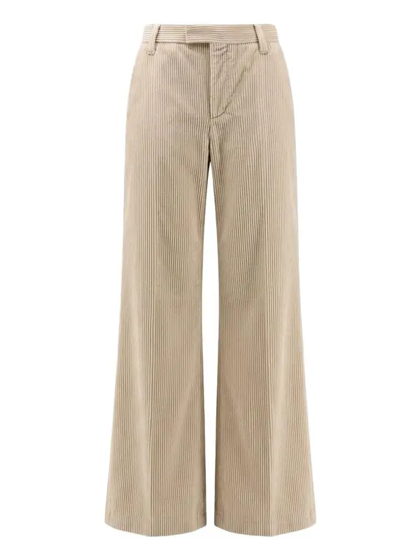 Brunello Cucinelli Corduroy Flare Trousers - Cream