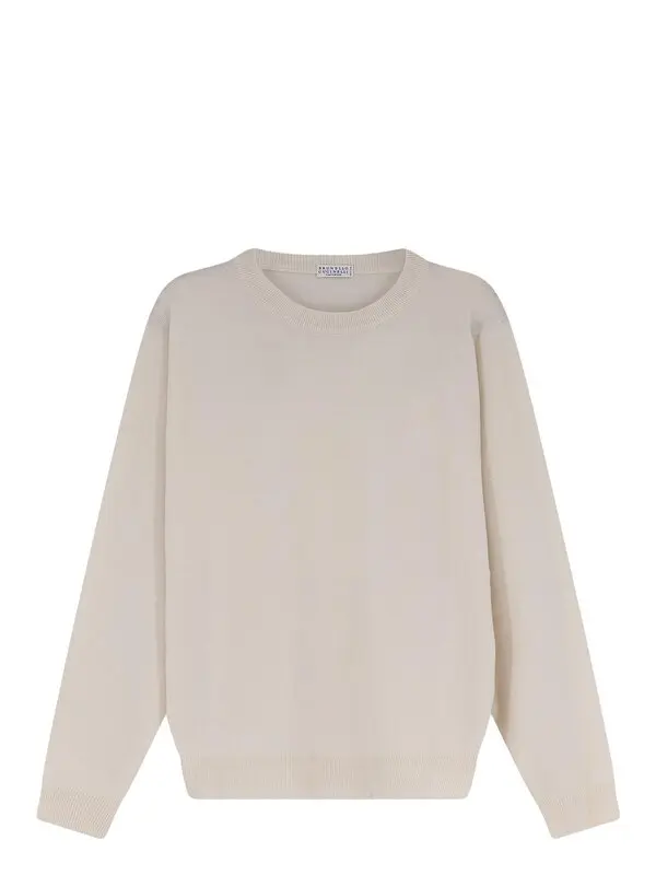 Brunello Cucinelli Crew Neck Long Sleeve Cashmere Sweater - Multicolor