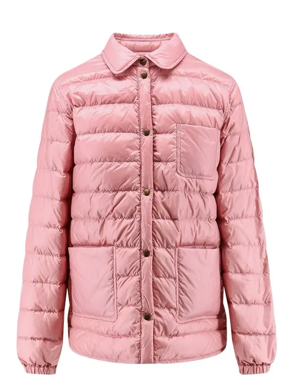 Moncler Quilted Down Jacket With Patch Pockets - Multicolor