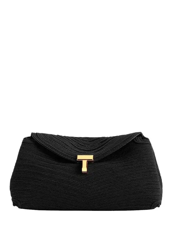 TOTEME Mini T-lock Clutch - Black