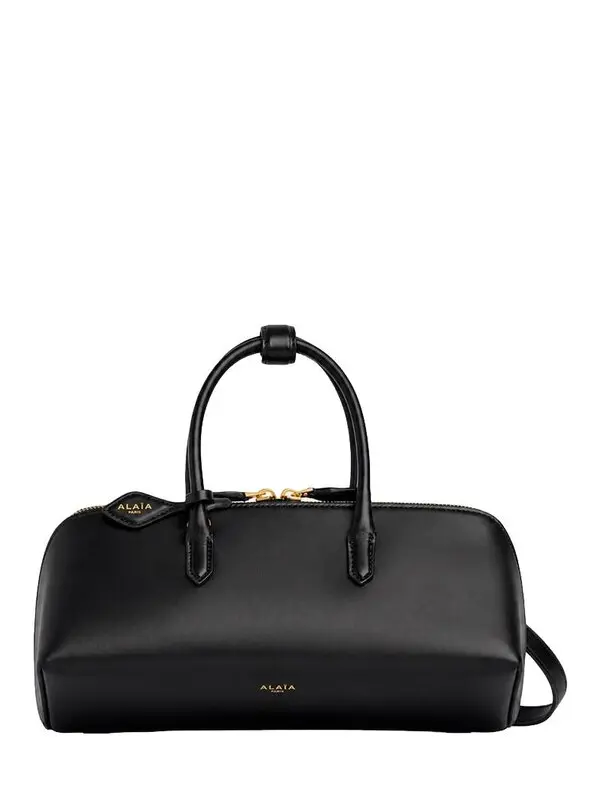 Alaïa Small Sculptural Top-handle Bag In Box Calfskin - Black