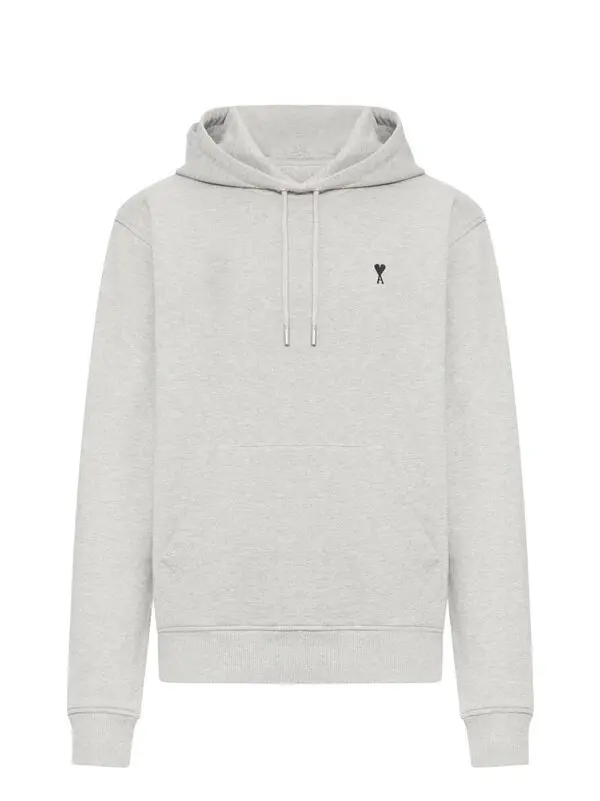 AMI Paris De Coeur Embroidered Cotton Hoodie - Multicolor