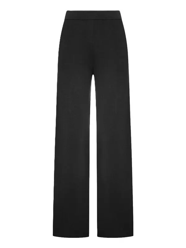 Max Mara Viscose Crepe Trousers - Black