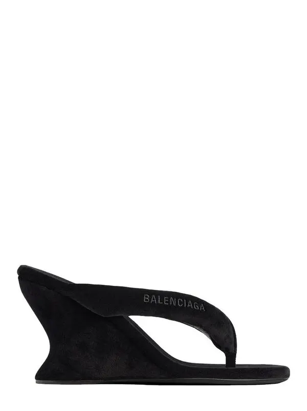 Balenciaga Wedge Flip-flops - Black