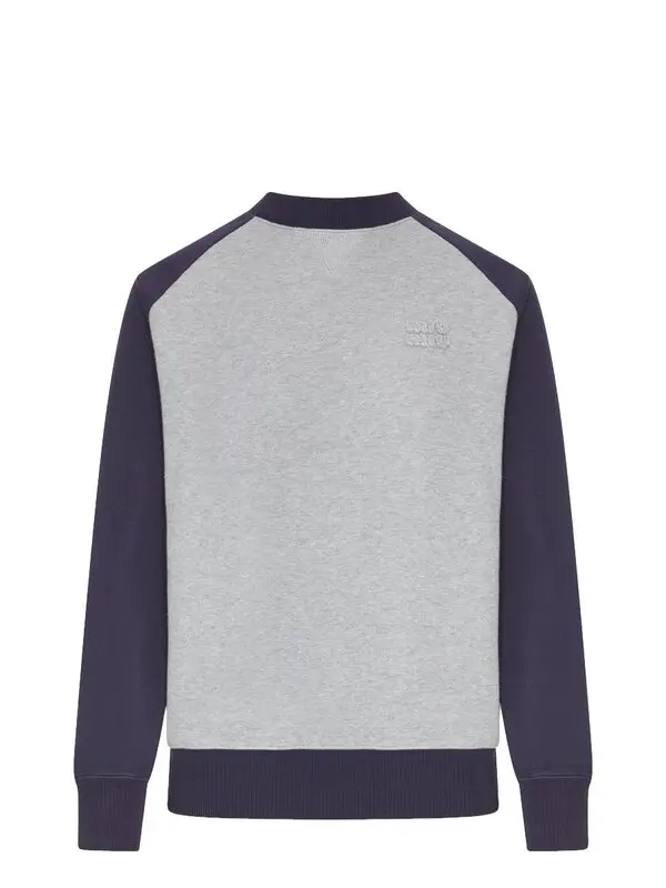 Miu Miu Two-tone Cotton Sweatshirt With Logo - Multicolor