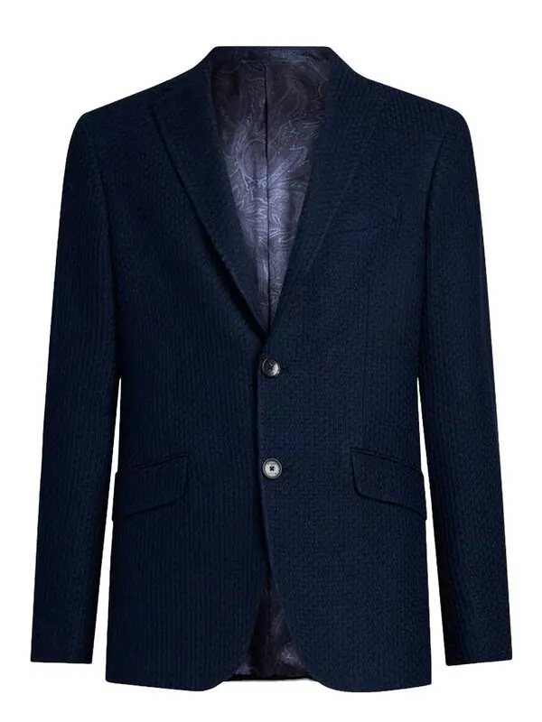 Etro Textured Jersey Blazer - Blue