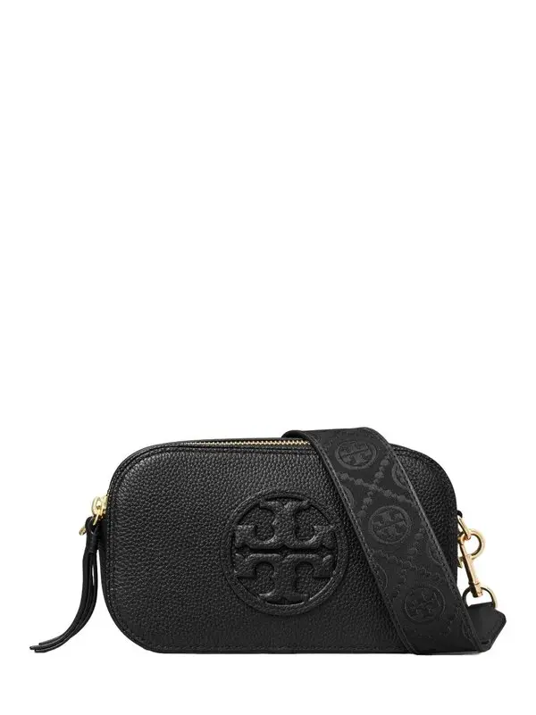 Tory Burch Miller Mini Leather Crossbody Bag - Black