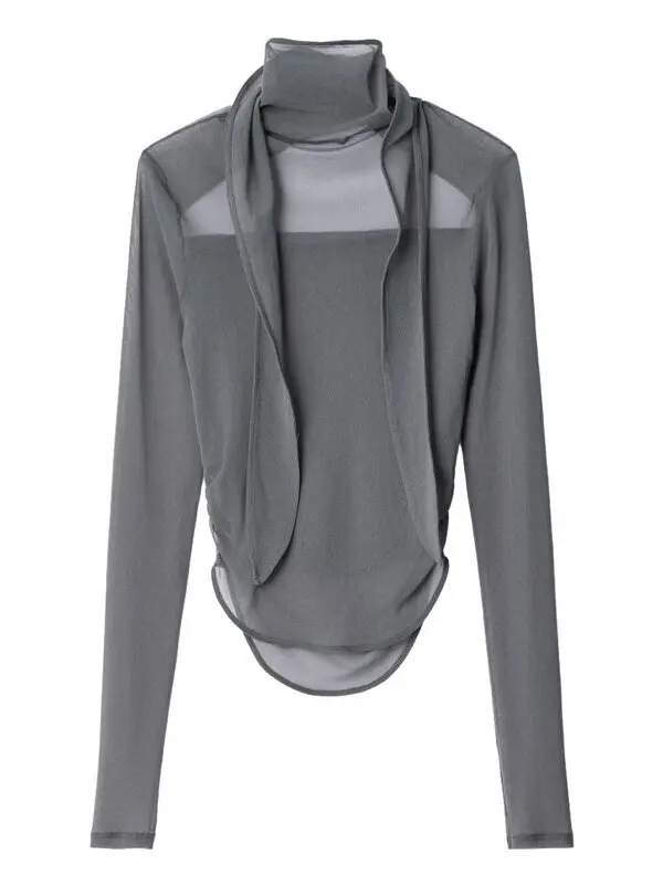 LEMAIRE Ballerina Foulard Top - Grey