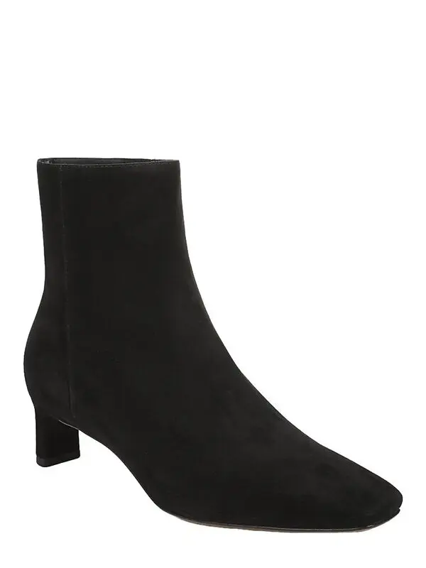 Vince Suede Zip-up Ankle Boots - Black