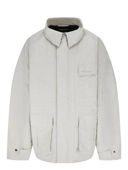 Balenciaga Technical Ripstop Parka Jacket - Beige