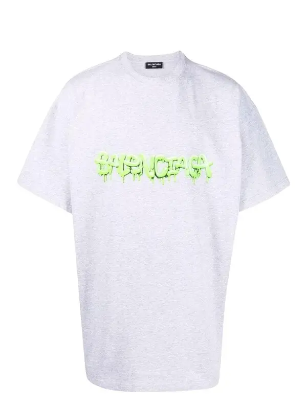 Balenciaga Slime Oversized T-shirt 'grey Green - Grey/green