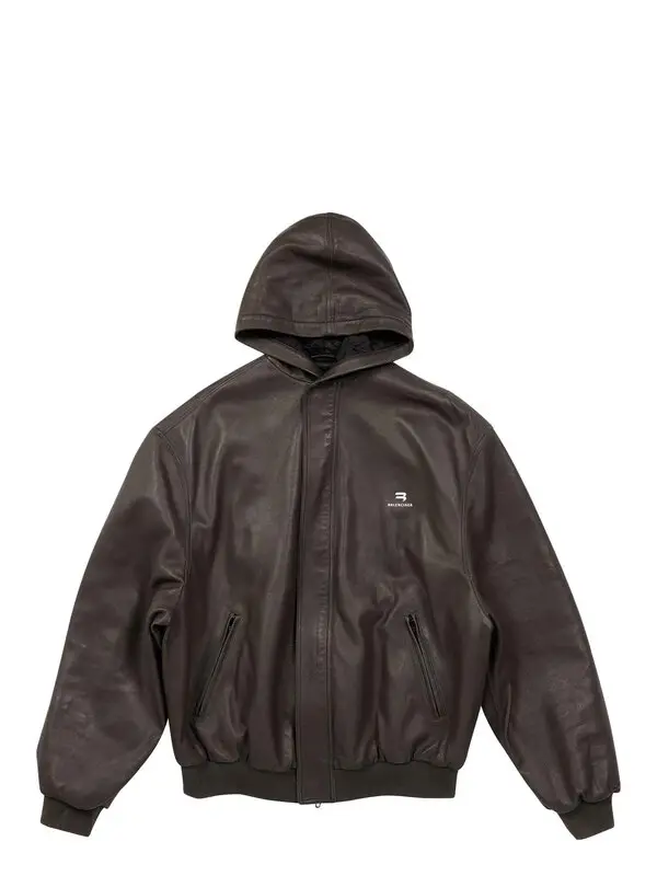 Balenciaga Sporty B Taxi Blouson Jacket - Brown