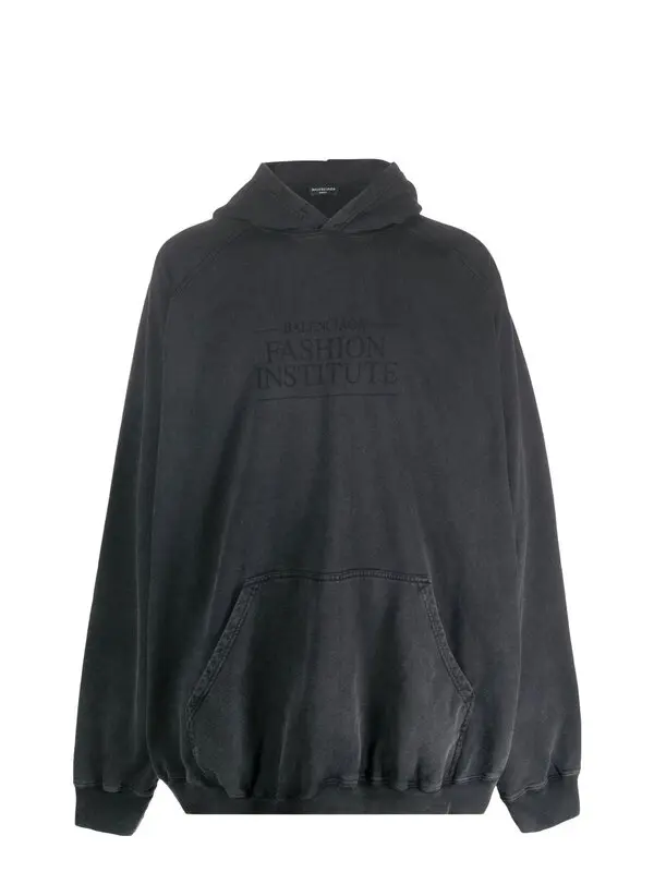 Balenciaga Fashion Institute Hoodie - Washed Black