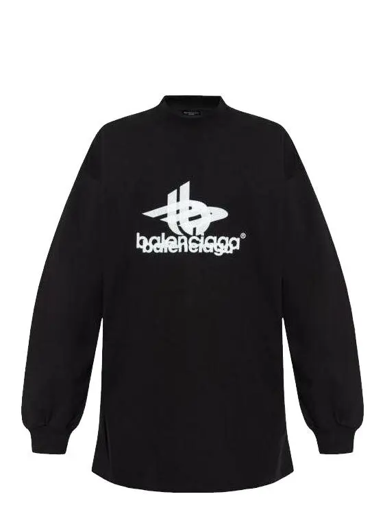 Balenciaga Layered Sports Long Sleeve T-shirt - Black/white