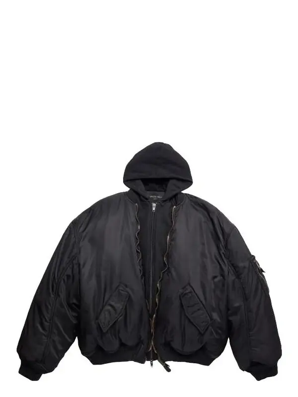 Balenciaga All In Bomber Jacket - Black