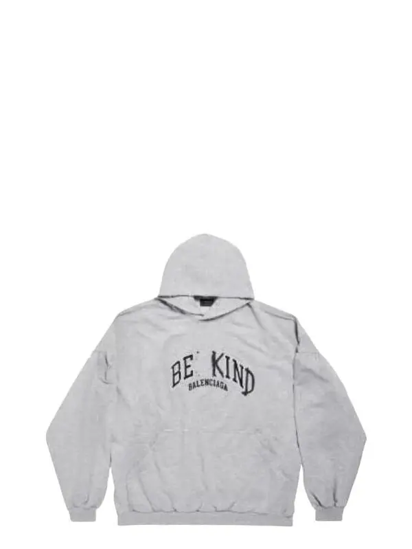 Balenciaga Be Kind" Graphic Hoodie - Grey