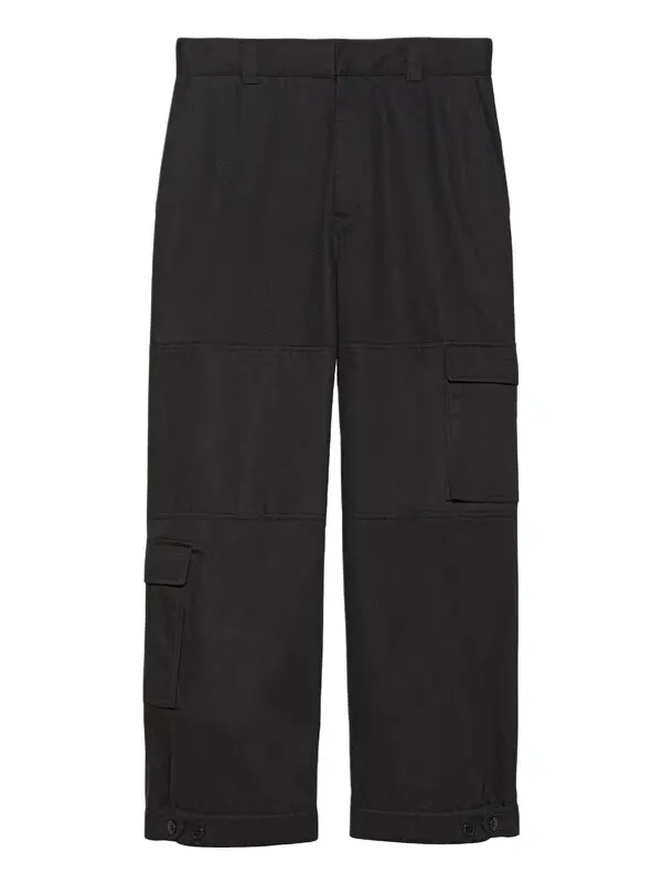 Gucci Cotton Drill Cargo Trousers - Black