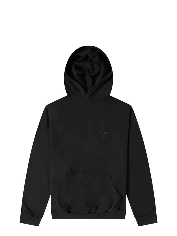 Balenciaga Back Logo Popover Hoodie - Black