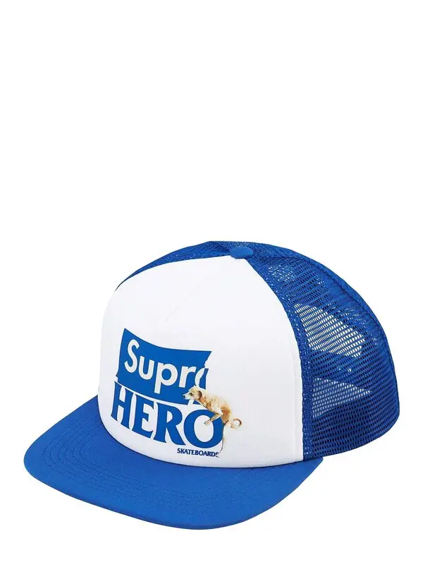 Supreme Antihero Mesh Back 5-panel Hat - Blue/white